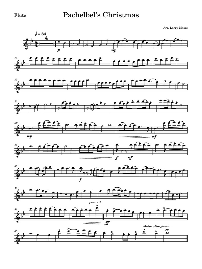 Pachelbel's Christmas-Partes | PDF