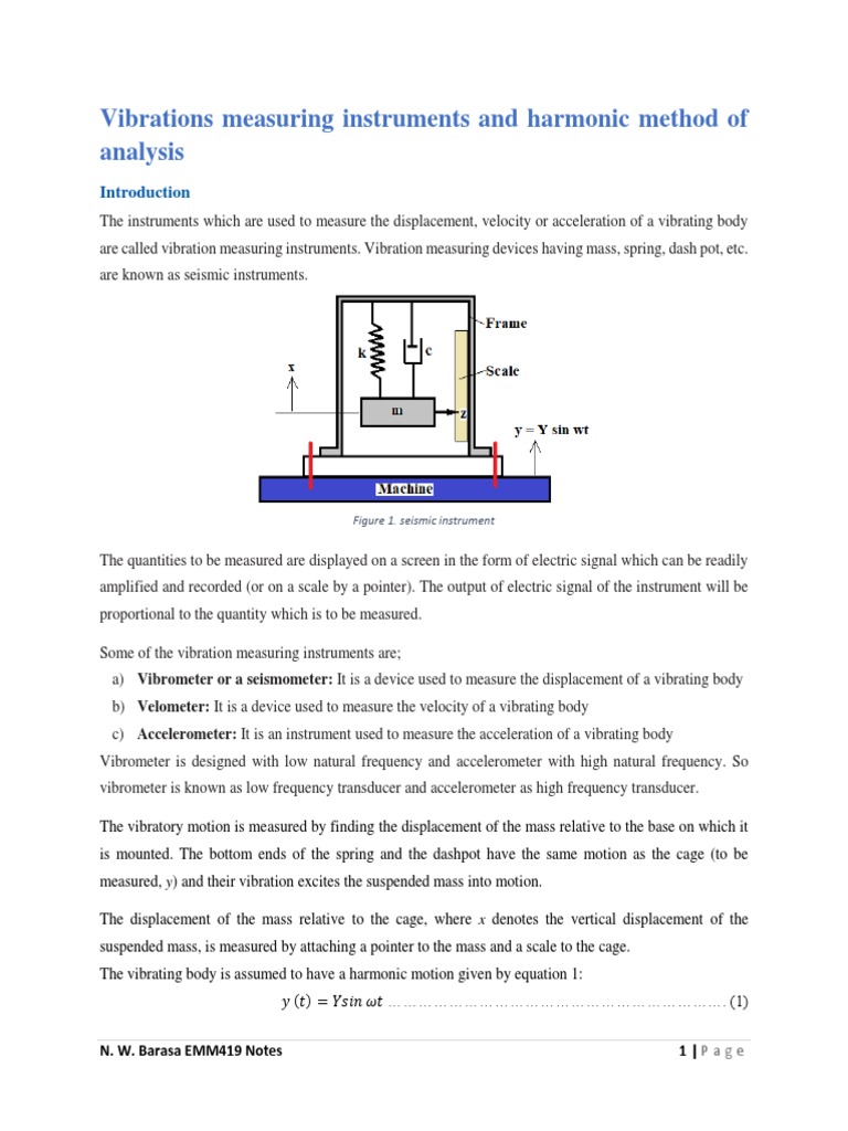 10 Vibration Measuring Instruments | PDF