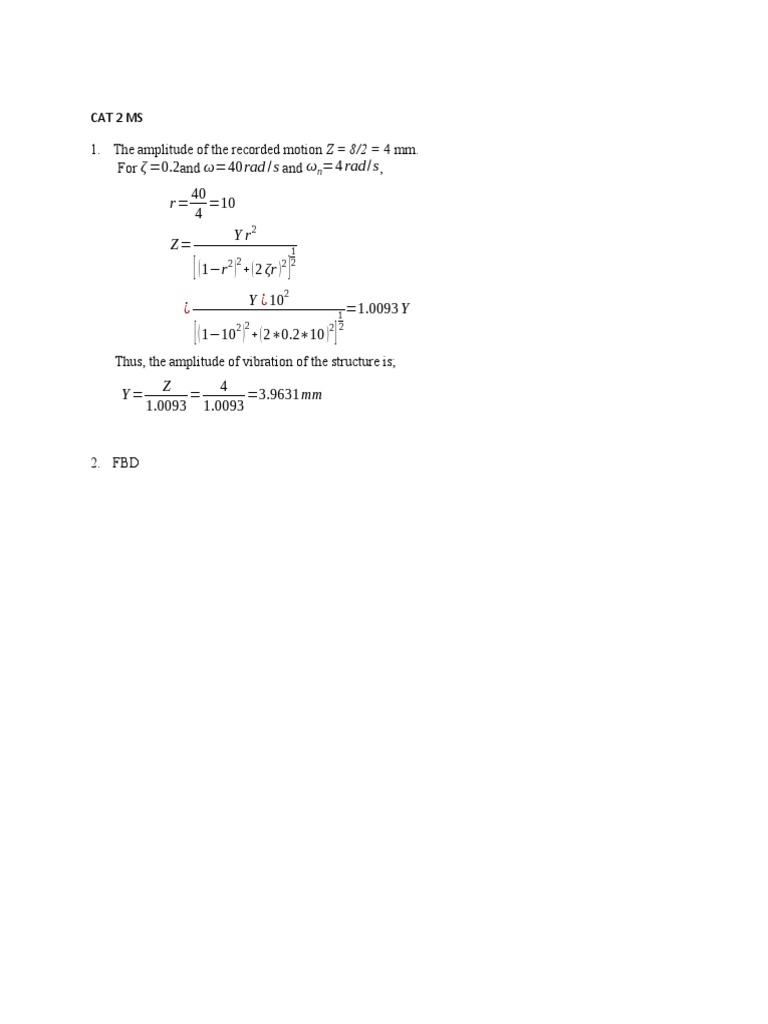 Vibration Cat 2 MS | PDF | Oscillation | Physical Phenomena