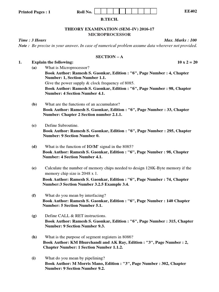 MICROPROCESSOR_UNIVERSITYPAPER_2016-17_QUESTION PAPER WITH ANSWER KEY ...