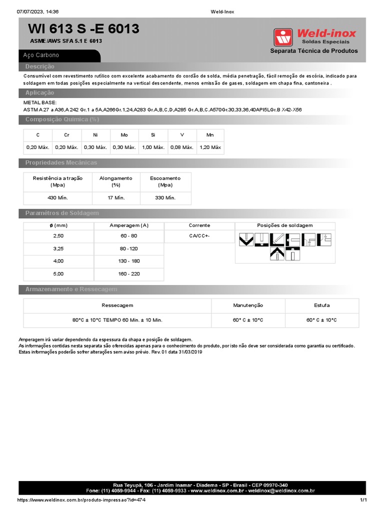 Weld-Inox 613 | PDF