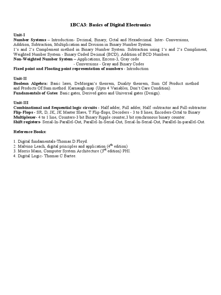 Digital Electronics Basics Guide | PDF | Teaching Methods & Materials ...