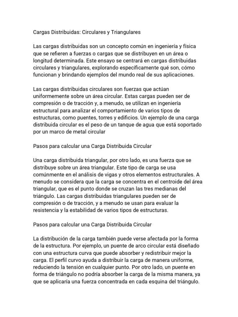 Cargas Distribuidas | PDF | Puente | Triángulo