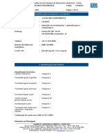 FISPQ do Catalisador MEK | PDF | Solubilidade | Vapor