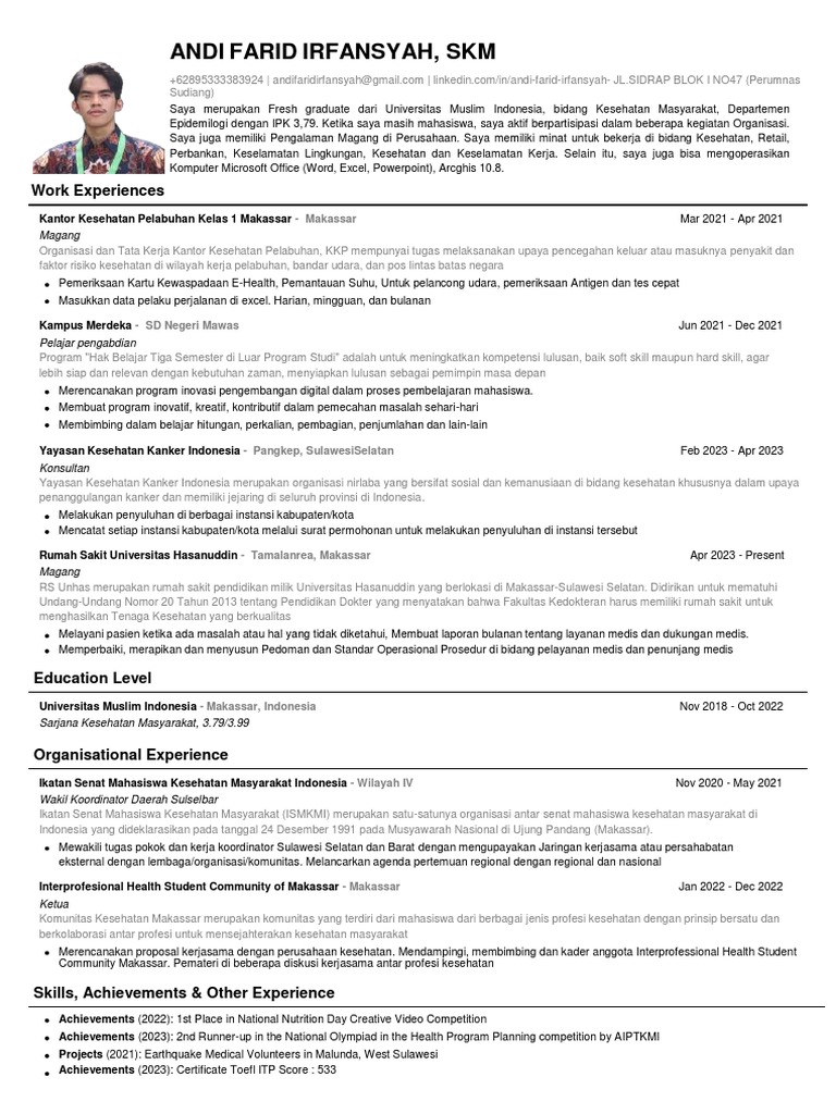 Cv Andi Farid Irfansyah Pdf