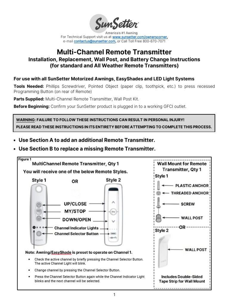 Multi Channel Remote Replacement | PDF | Screw | Components