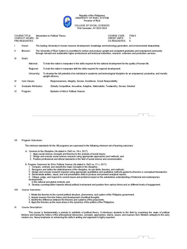 PSM3_Intro_Political_Theory | PDF | Theory | Social Sciences