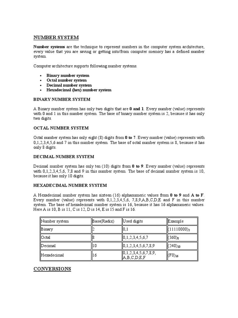 Number System | PDF | Decimal | Lexicology