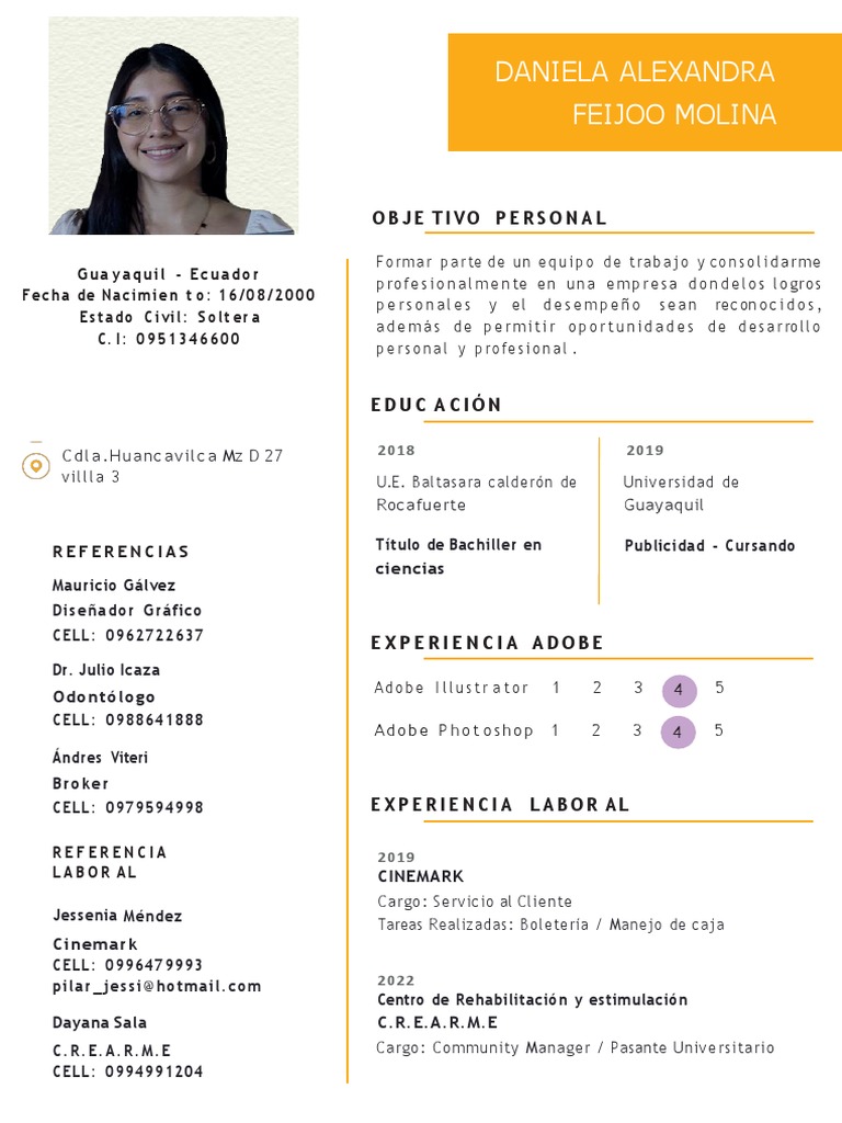 CV Daniela Feijoo | PDF
