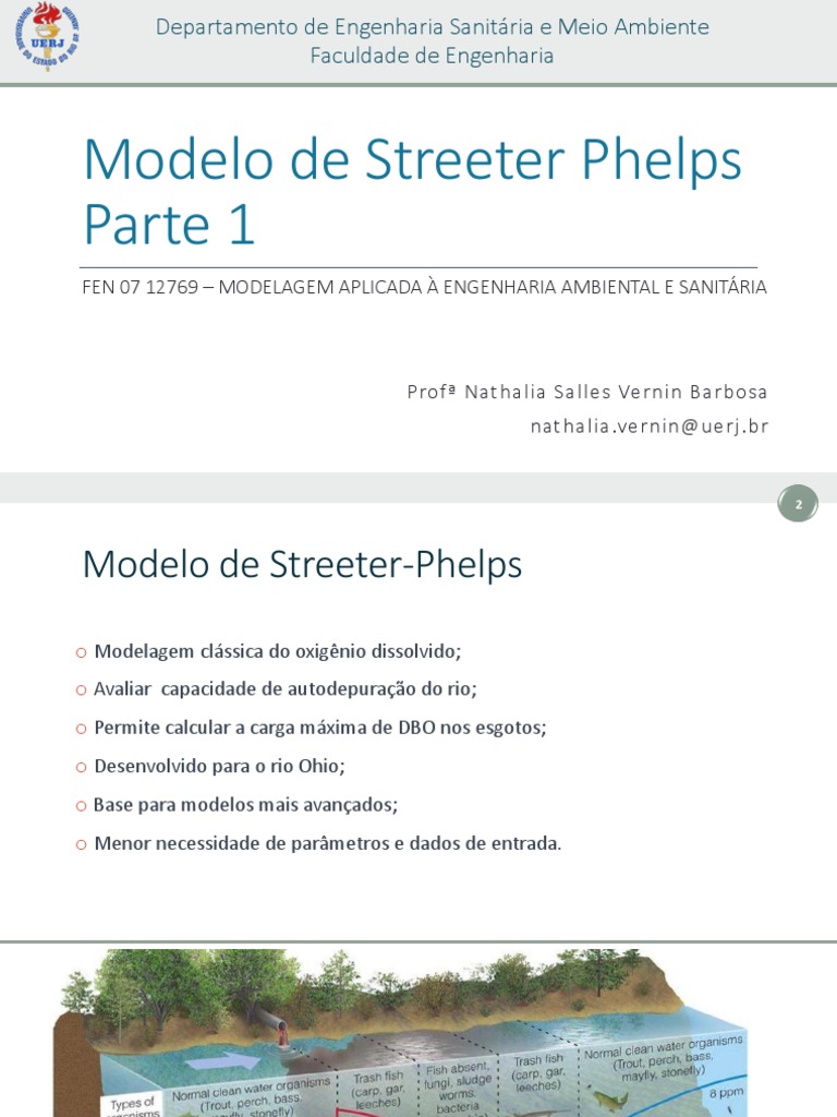 MOD-08-Streeter-Phelps parte 1 | PDF | Geociências | Ciência Ambiental