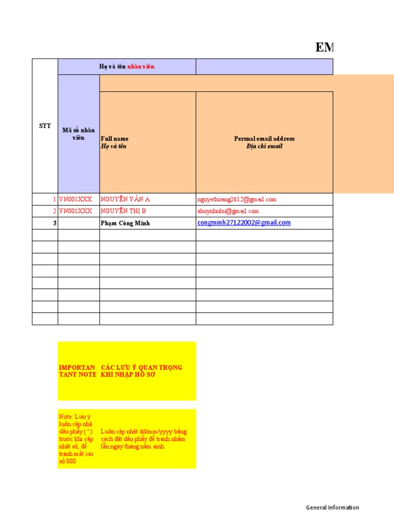 Name - Guide For New Employee To Update Personal Information | PDF