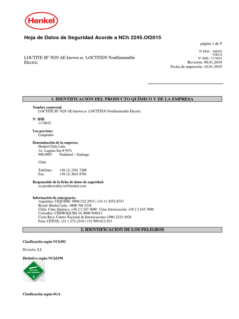 Loctite SF 7629 | PDF | Agua | Naturaleza