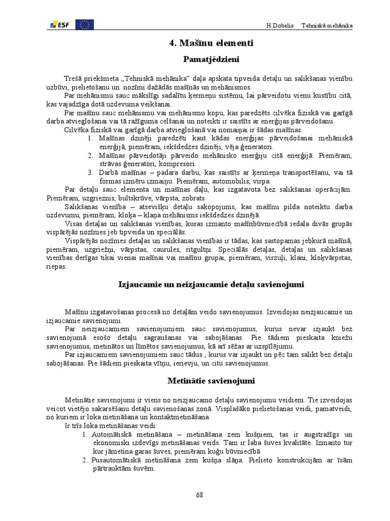4 - Mašīnu Elementi | PDF