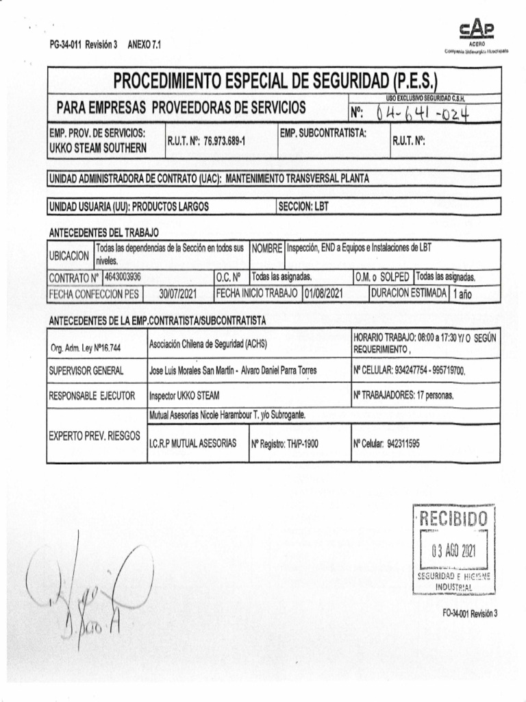 PES Productos Largos - LBT | PDF