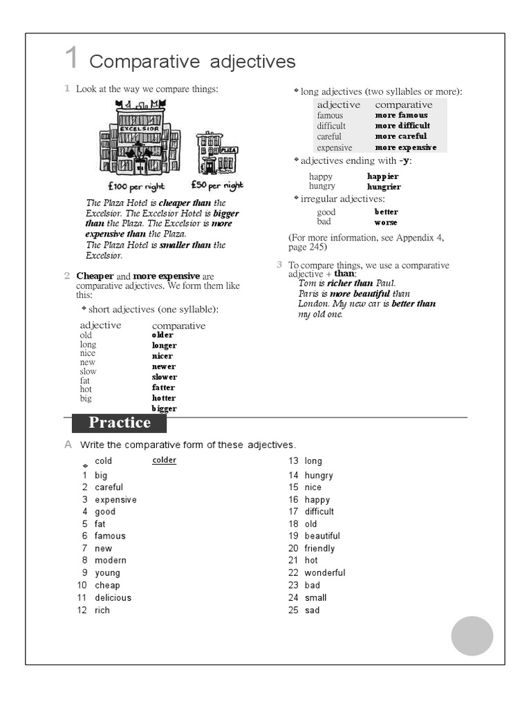 Comparative Adjectives | PDF | Languages | Foreign Language Studies