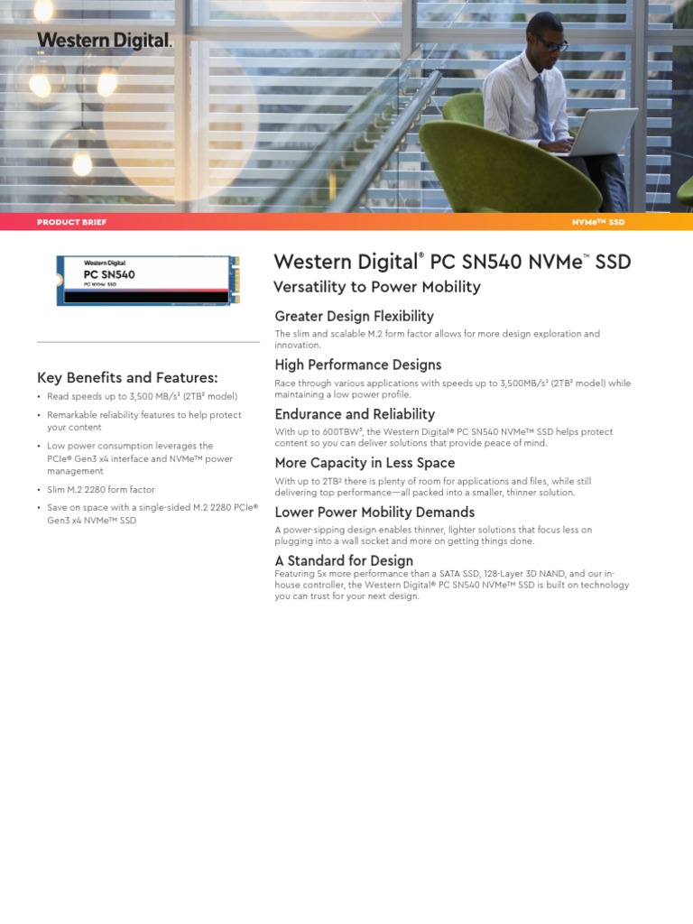 WD Green Product Brief-Sn540-Ssd | PDF