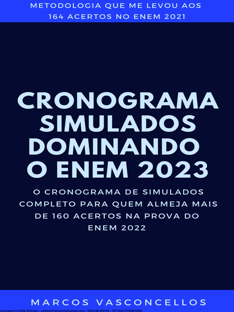Cronograma Simulados Dominando | PDF