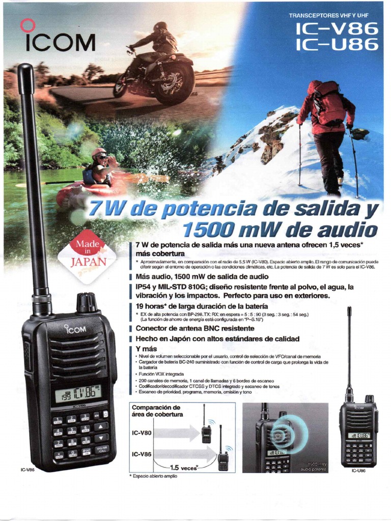 Ficha Tecnica Ic V86 VHF20230530 - 16015053 | PDF