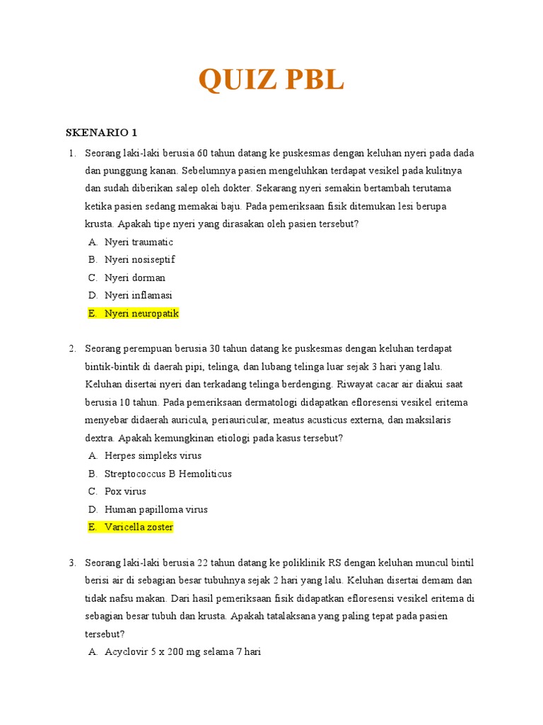 Quiz PBL | PDF