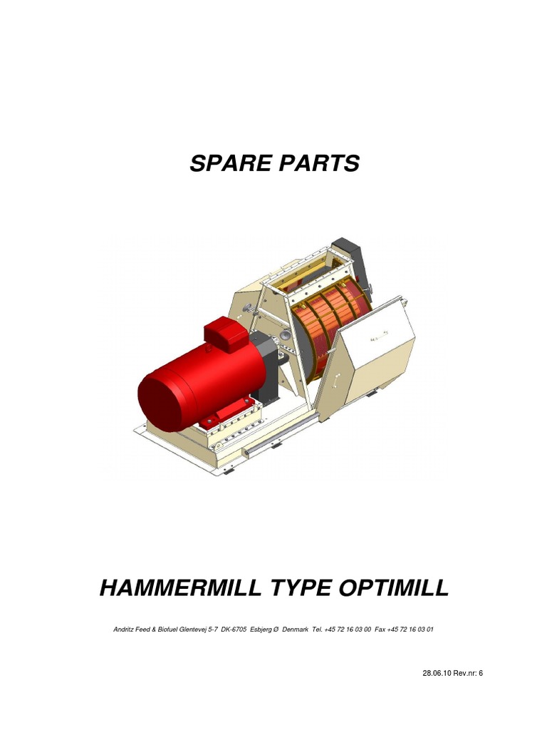 Optimill Spare Parts EN Rev.06 | PDF | Screw | Manufactured Goods