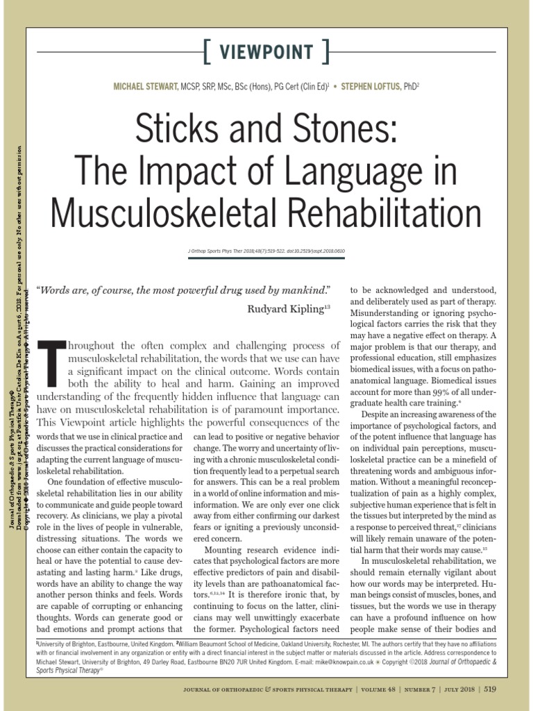 Sticks and Stones | PDF