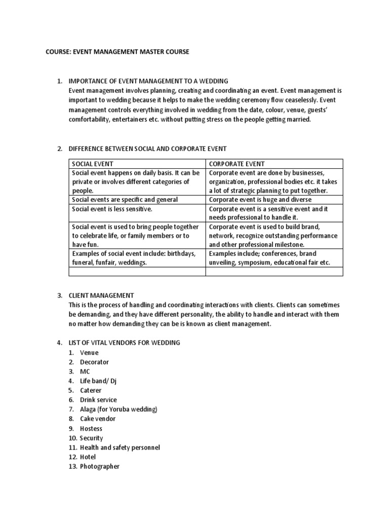 Event Management Pdf
