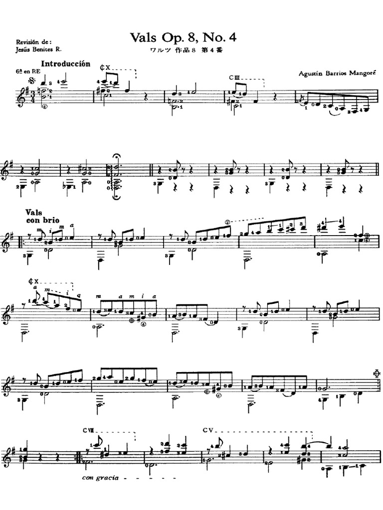 Barrios Vals Op8 N4 | PDF