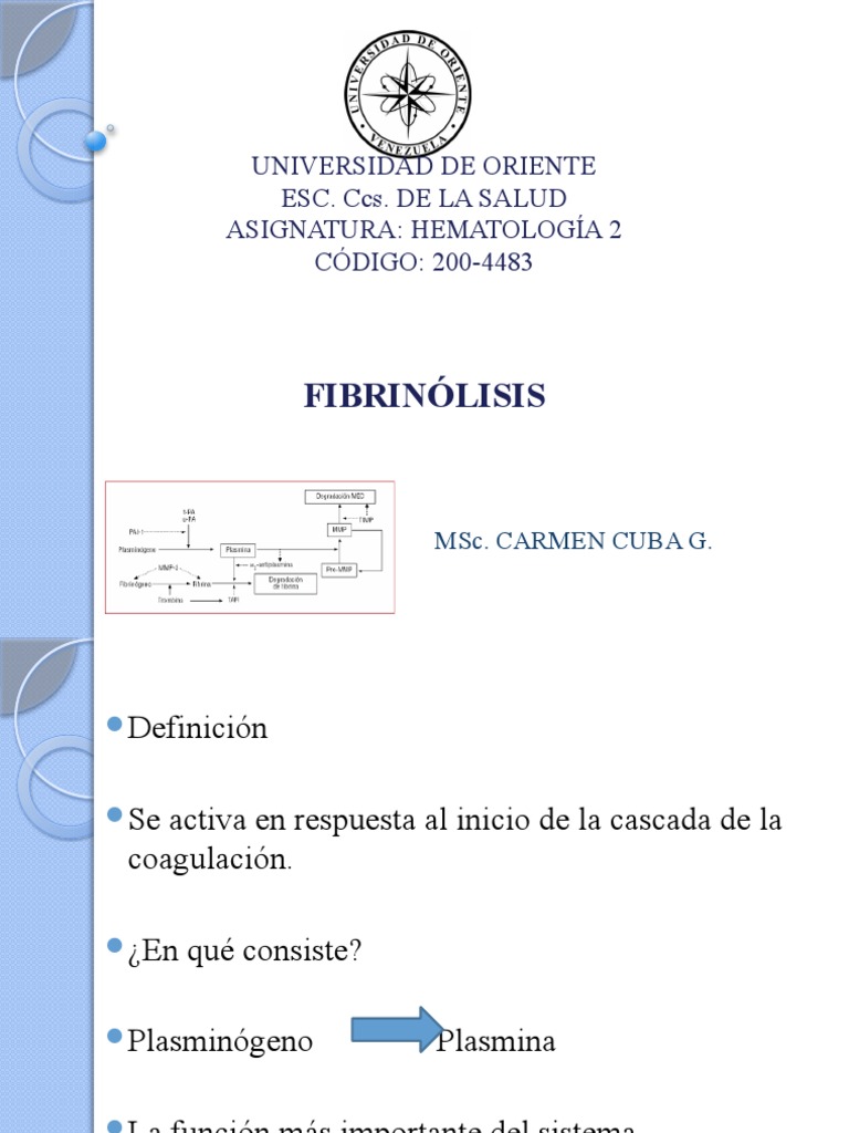 Fibrinólisis | PDF | Coagulación | Anatomía