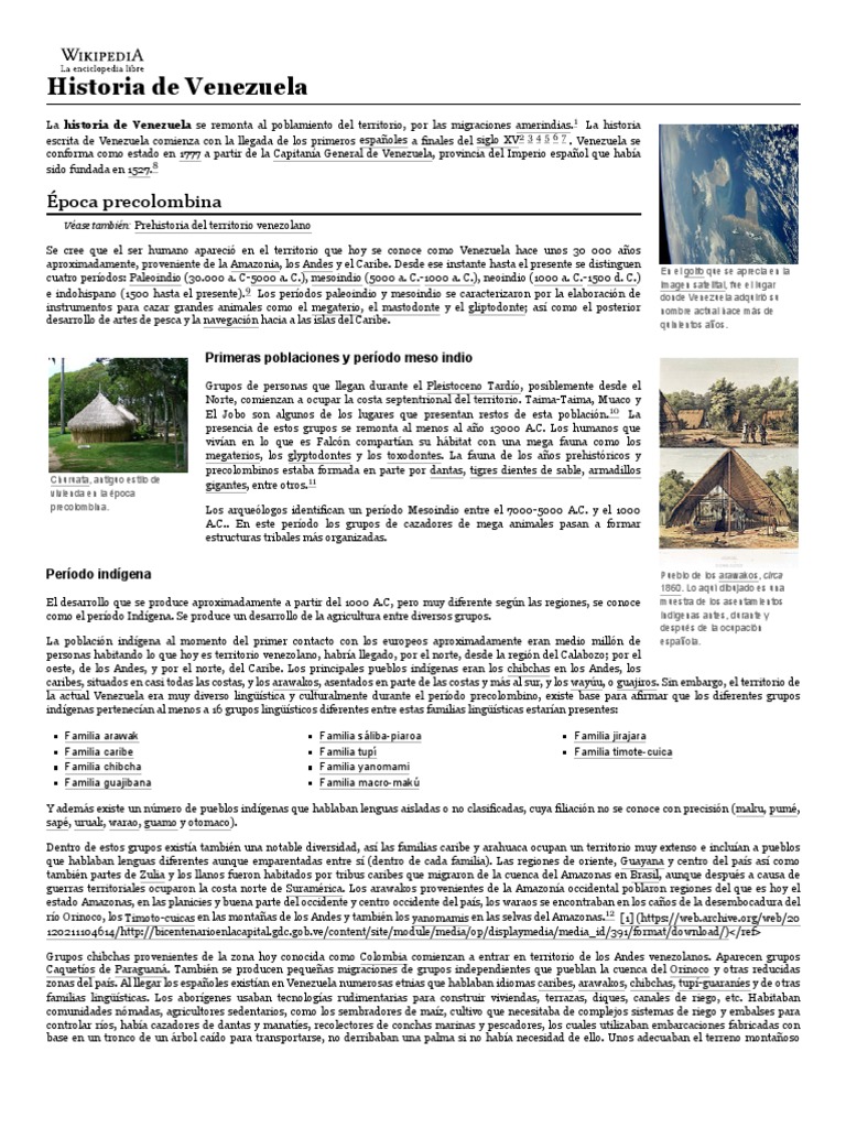 Historia de Venezuela 198 - Wikipedia, La Enciclopedia Libre | PDF ...