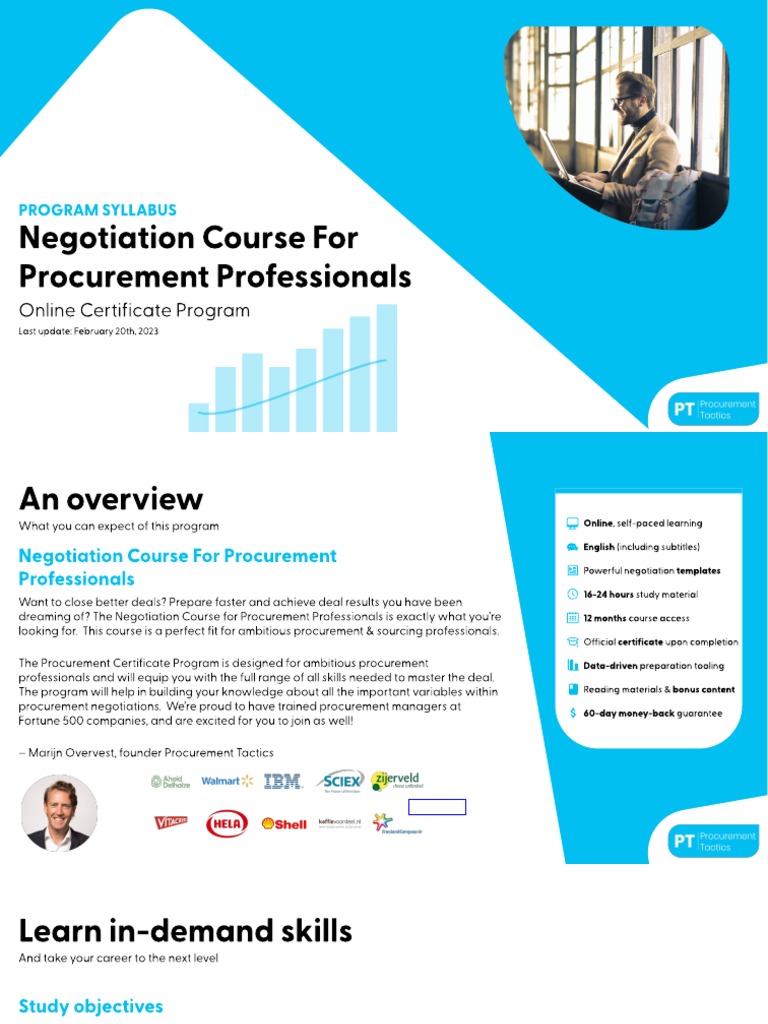 Negotiation Course For Procurement Professionals Syllabus | PDF ...