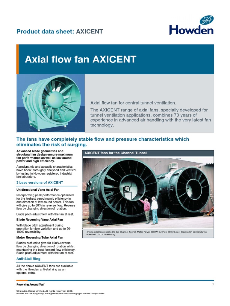 Axial Fan Industrial Product-20data-20sheet AXICENT v1 | PDF