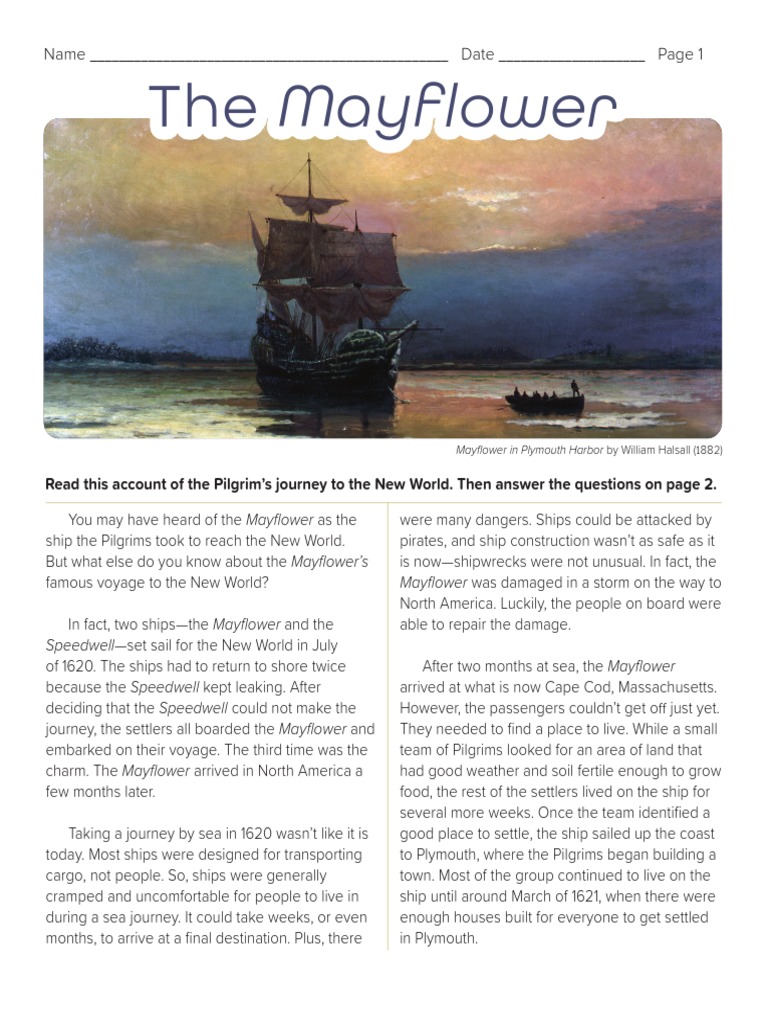 Mayflower Voyage: Pilgrims' Journey to America | PDF | Plymouth Colony ...