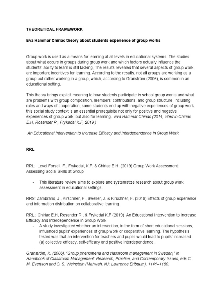 Theoretical Framework And Rrl Pdf