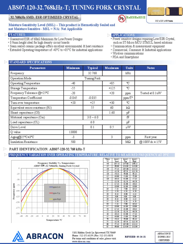 ABS07 120 32.768kHz T | PDF