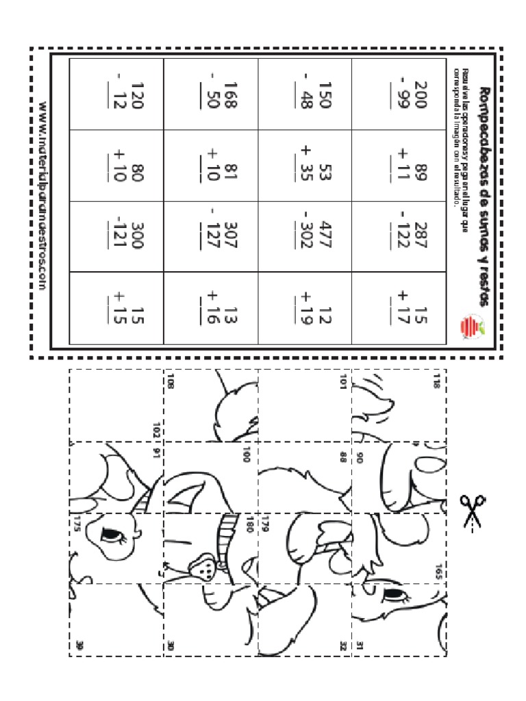 Rompecabeza Suma y Restas | PDF
