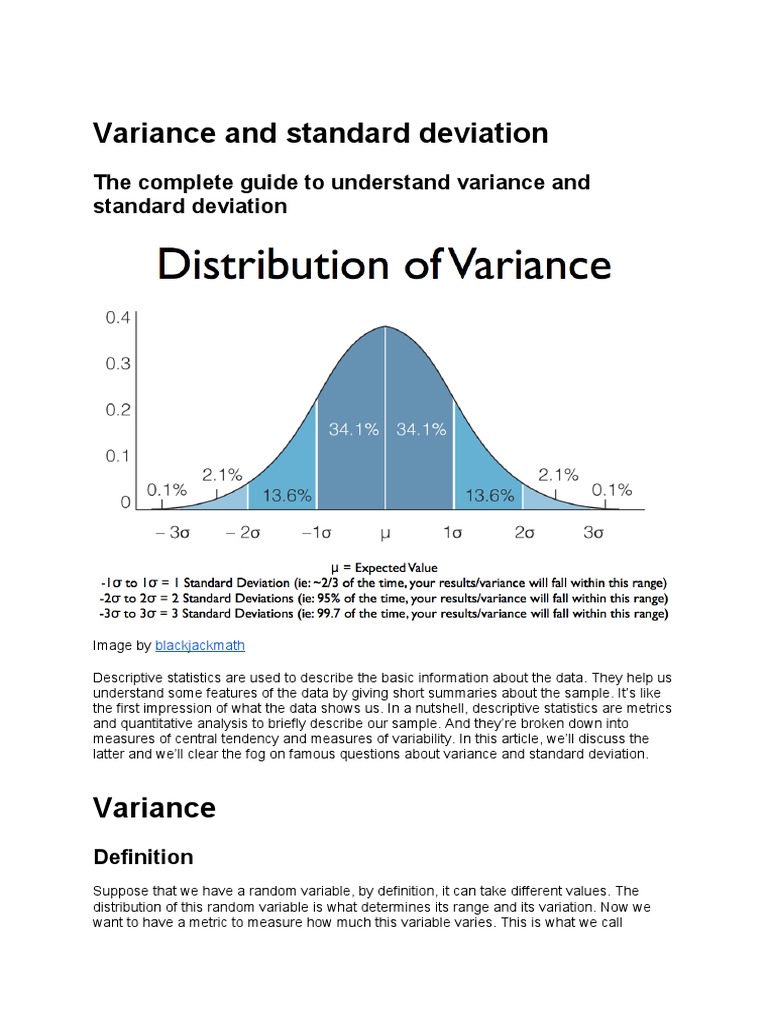 Standard Deviation | PDF | Standard Deviation | Variance