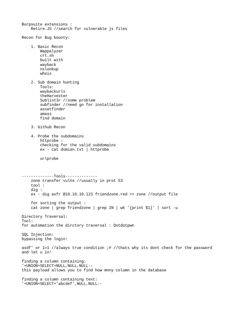 Bug Bounty Tips | PDF