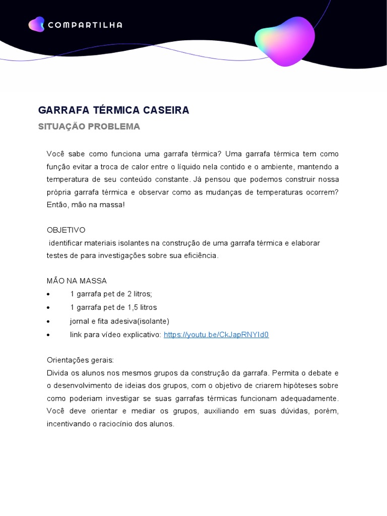 Cultura Maker 2021 7ef2 Garrafa Térmica | PDF