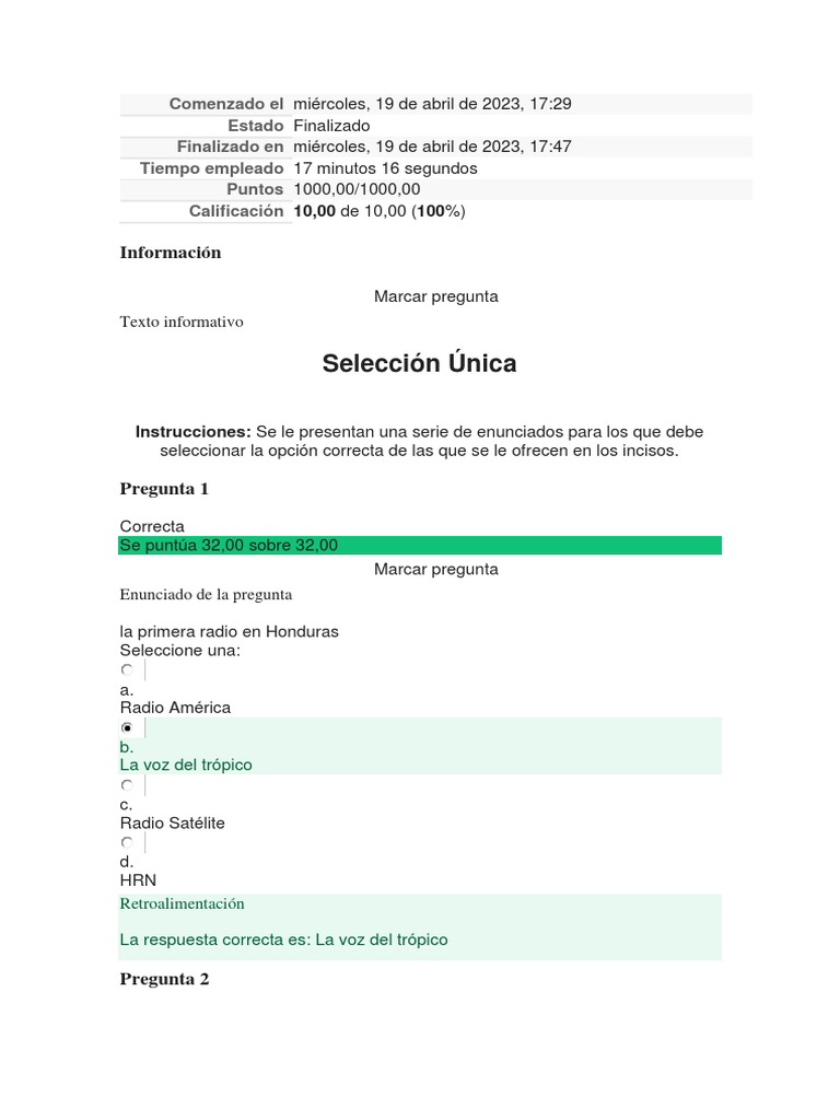 Examen 3 Español General Virtual UNAH | PDF | Comunicación | Medios de comunicación en masa