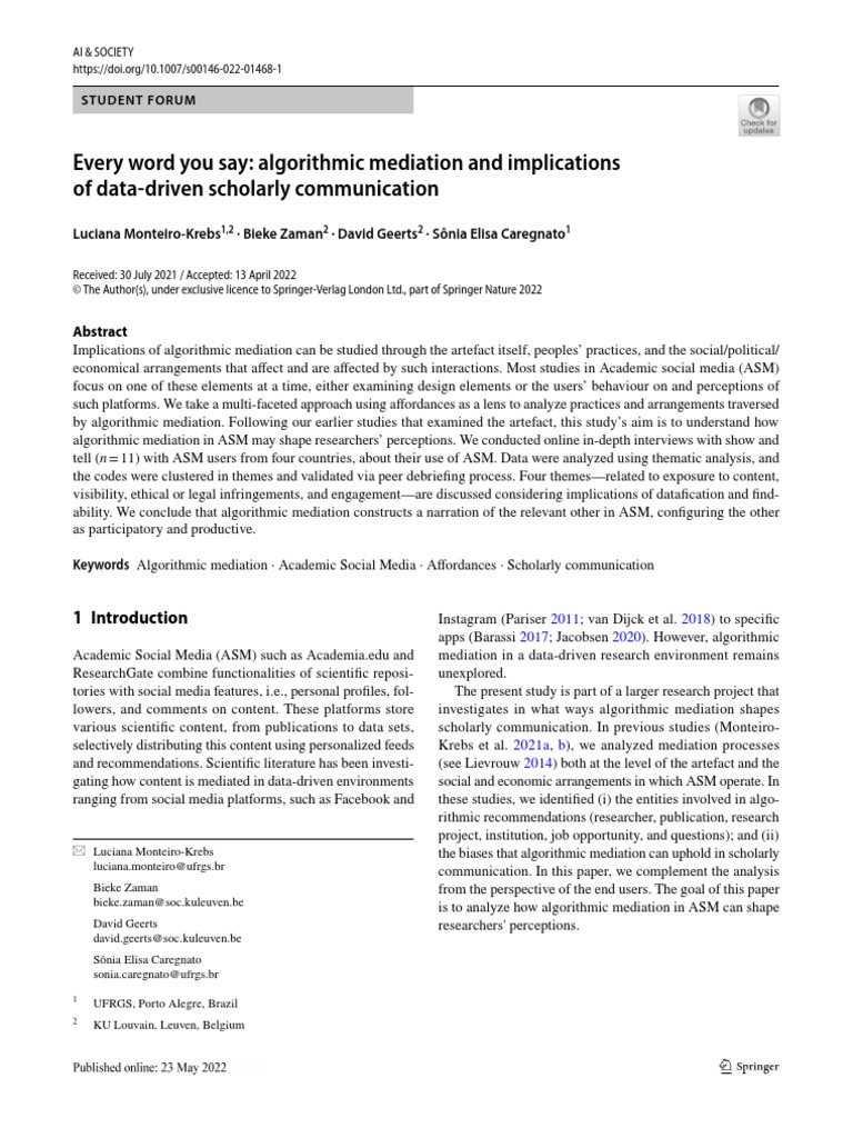 MONTEIRO-KREBS - Etal - 2022 - Every Word You Say - Algorithmic Mediation and Implications of ...