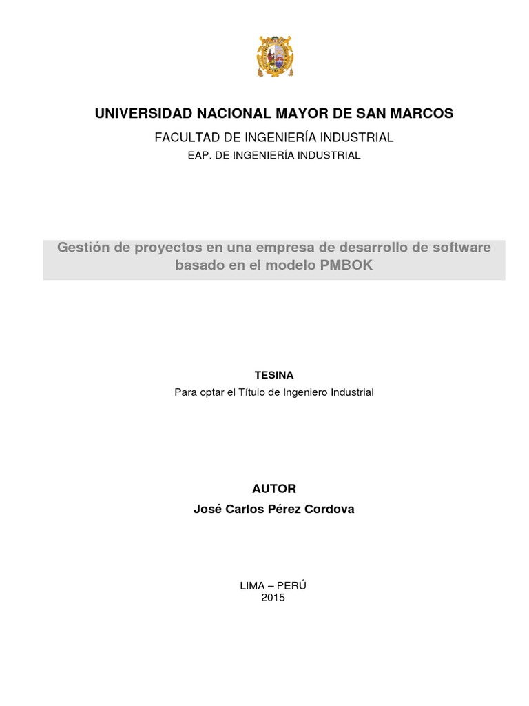 Gestión de proyectos en una empresa de desarrollo de software basado en ...