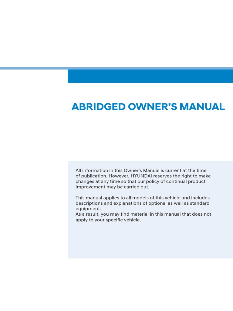 2023 Tucson Abridged Owners Manual | PDF | Seat Belt | Airbag