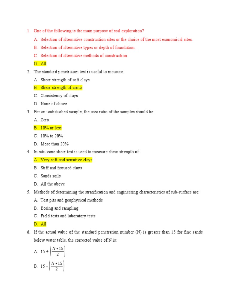 Soil Question | PDF | Foundation (Engineering) | Deep Foundation