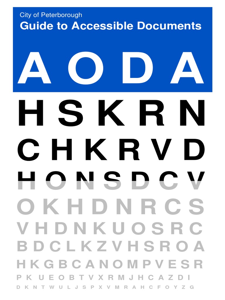 Peterborough Accessible Document Guide | PDF | Typefaces | Arial