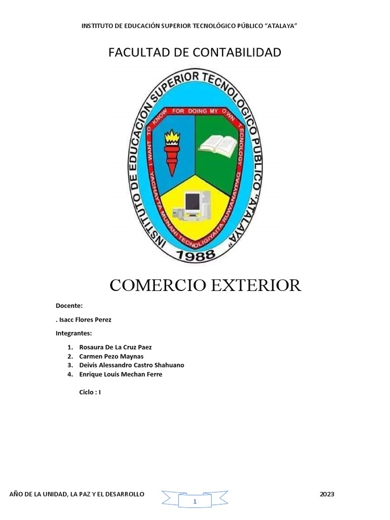 Comercio Exterior Isacc Lunes | PDF | Moneda | Comercio