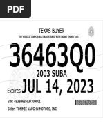 Texas Temporary License Plate Template | PDF | Motor Vehicle | Vehicles
