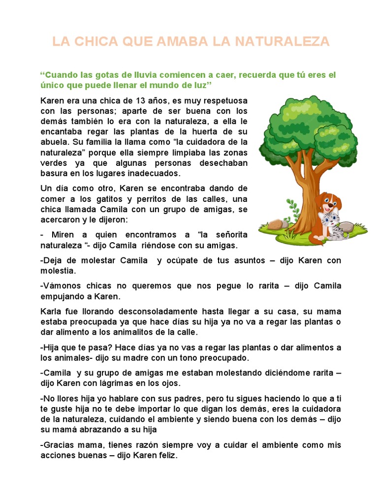 La Chica Que Amaba La Naturaleza | PDF