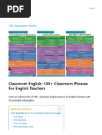 Classroom English For Teachers | PDF | Classroom | English Language