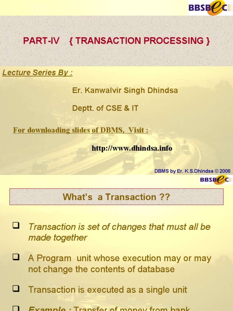 Part 4 Transaction Processing Pdf Database Transaction Databases