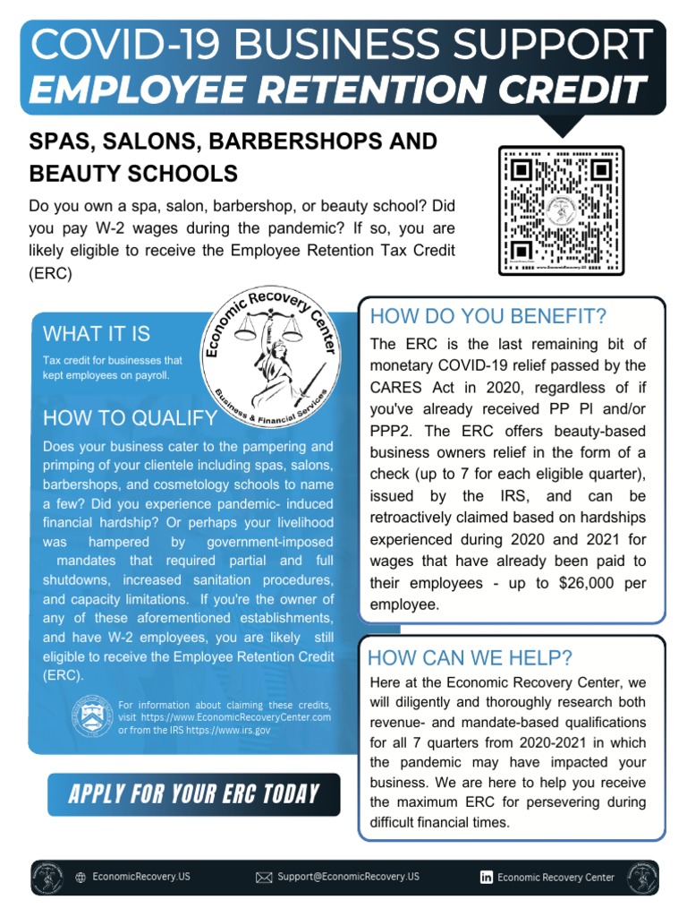 ERC Eligibility for Beauty Businesses | PDF | Irs Tax Forms | Payroll Tax